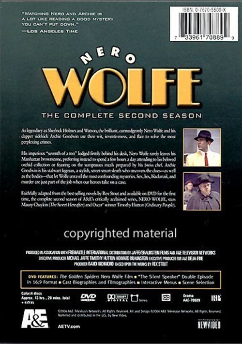 Nero Wolfe: Season Two (DVD 2004) | DVD Empire