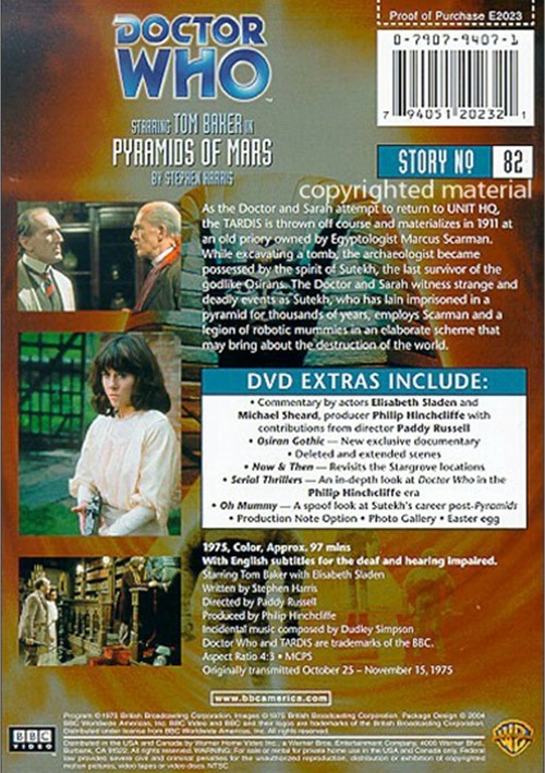 Doctor Who: Pyramids Of Mars (DVD 1975) | DVD Empire