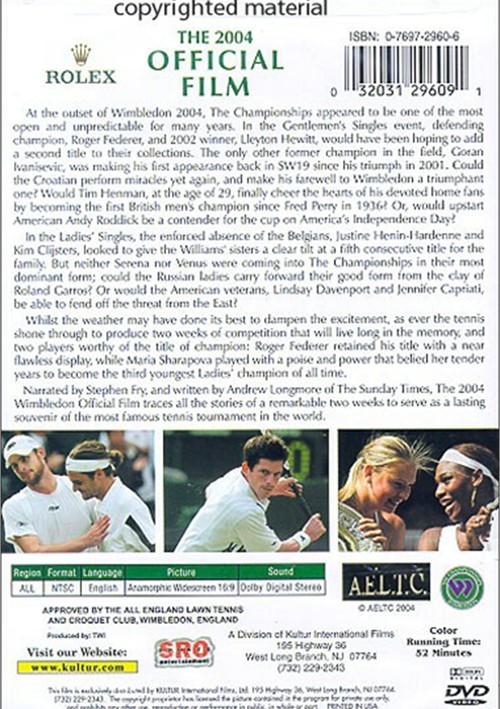 Wimbledon 2004: Official Film (DVD 2004) | DVD Empire