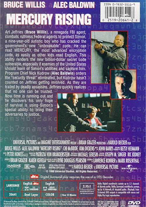 Mercury Rising (DTS) (DVD 1998) | DVD Empire