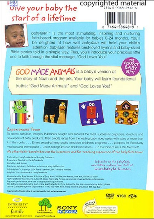 Baby Faith: God Made Animals (DVD 2004) | DVD Empire