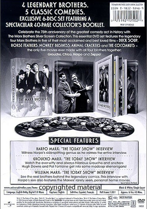 Marx Brothers Silver Screen Collection, The (DVD 1933) | DVD Empire