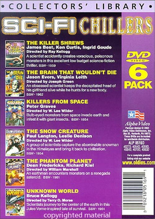Sci-Fi Chillers (6 DVD Box Set) (Alpha) (DVD 1951) | DVD Empire