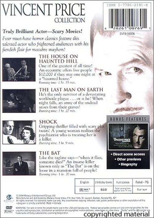 Vincent Price Collection (DVD 1964) | DVD Empire