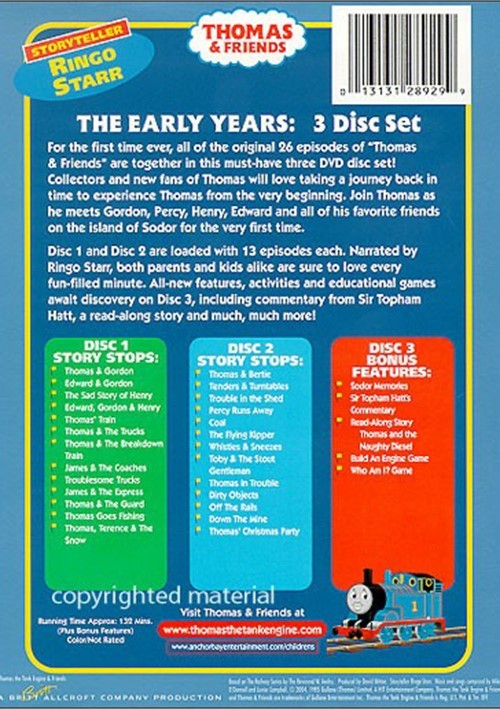 Thomas & Friends: The Early Years (DVD 1985) | DVD Empire