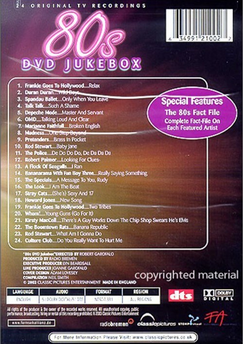 80s DVD Jukebox (DVD 2003) | DVD Empire