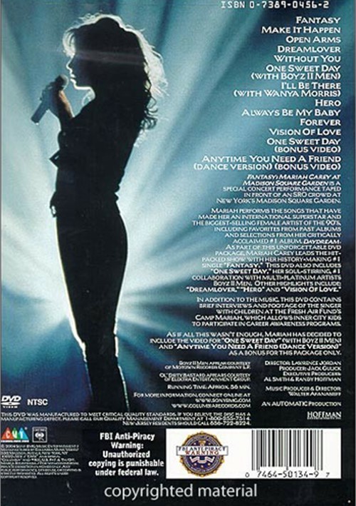 Fantasy: Mariah Carey At Madison Square Garden (DVD 2004) | DVD Empire