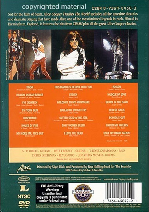 Alice Cooper Trashes The World (DVD) | DVD Empire
