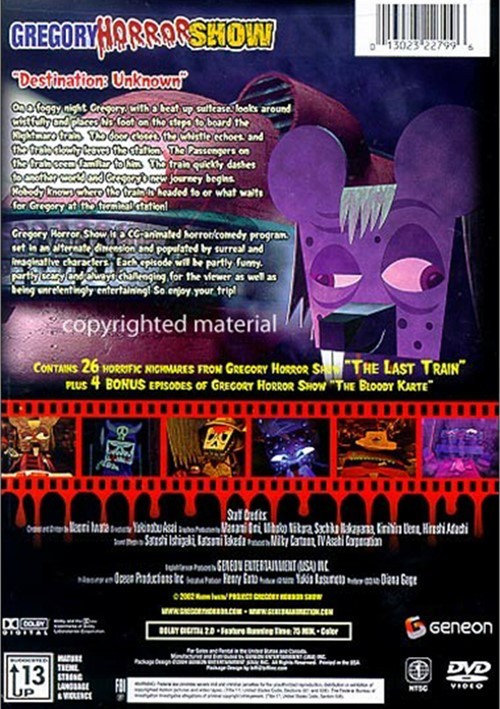 Gregory Horror Show: The Nightmare Train - Volume 3 (DVD 2002) | DVD Empire