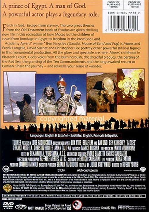 Bible Collection, The: Moses (DVD 1996) | DVD Empire