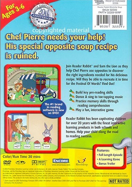 Reader Rabbit: Wordville Soup (DVD 2004) | DVD Empire