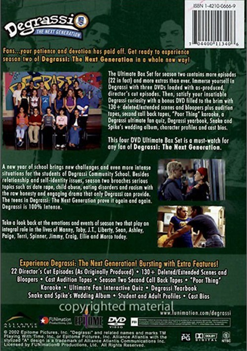 Degrassi: The Next Generation - Season 2 (Director's Cut) (DVD 2002 ...