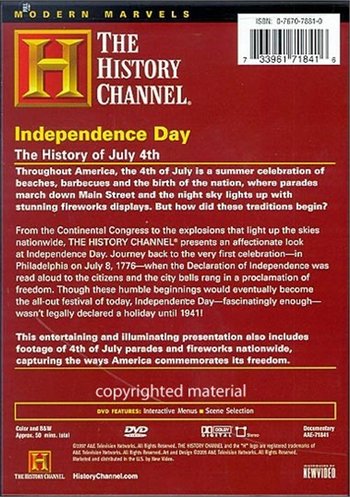 Modern Marvels: Independence Day - The History Of July 4th (DVD 1997 ...