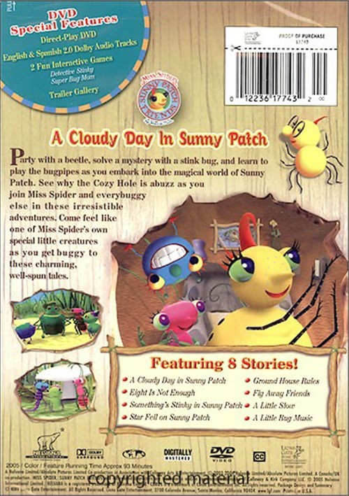 Miss Spider's Sunny Patch Friends: A Cloudy Day In Sunny Patch (DVD ...