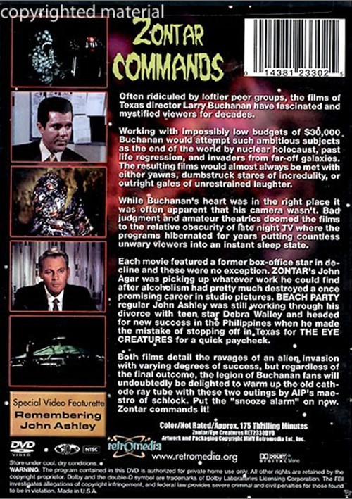 Zontar / The Eye Creatures (DVD 1965) | DVD Empire