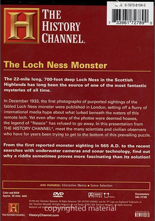 In Seach Of History: The Loch Ness Monster (DVD 1998) | DVD Empire