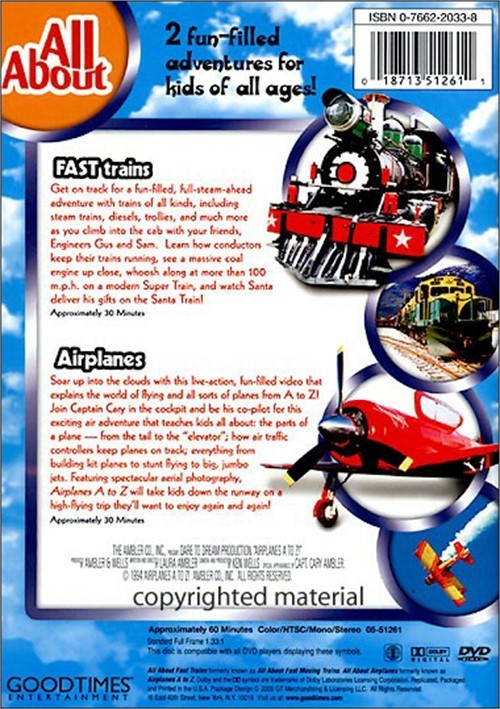 All About Fast Trains & Airplanes (DVD 1994) | DVD Empire