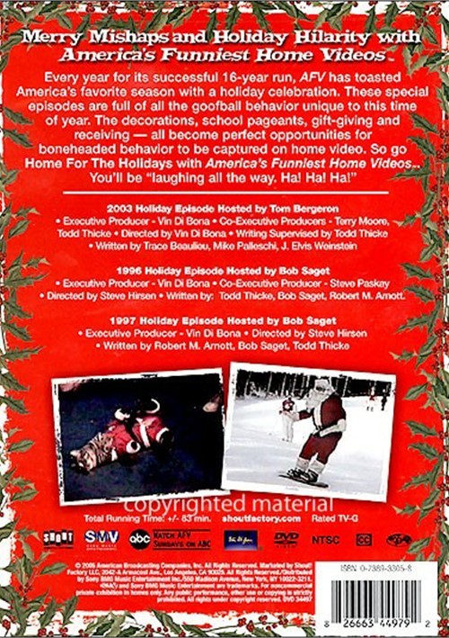 America's Funniest Home Videos: Home For The Holidays (DVD 2005) | DVD ...