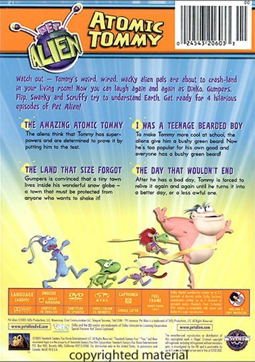 Pet Alien: Atomic Tommy (DVD 2005) | DVD Empire