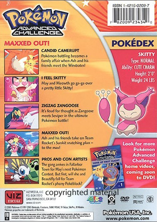 Pokemon Advanced Challenge: Maxxed Out - Volume 2 (DVD 2005) | DVD Empire