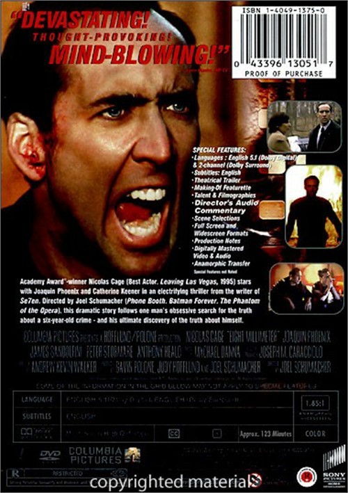 8MM (Eight Millimeter) (DVD 1999) | DVD Empire