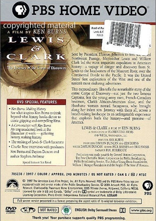 Lewis & Clark: The Journey Of The Corps Of Discovery (DVD 1997) | DVD ...