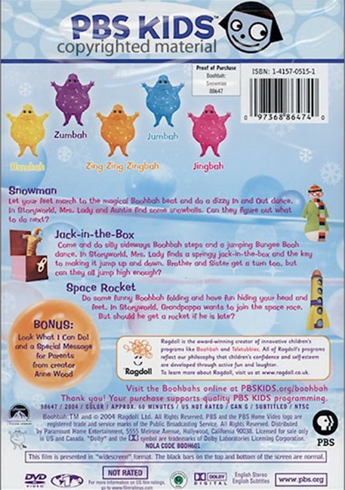 Boohbah: Snowman (DVD 2004) | DVD Empire