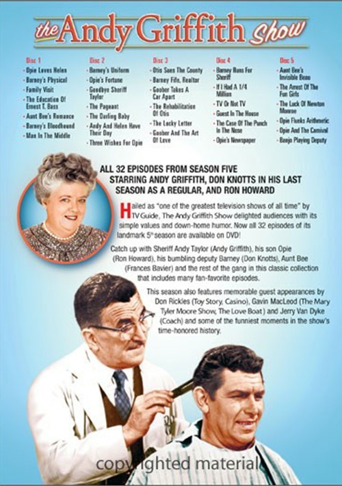 Andy Griffith Show, The: The Complete Fifth Season (DVD 1964) | DVD Empire