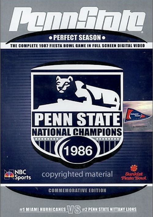 Penn State National Champions 1986 (DVD 1986) | DVD Empire