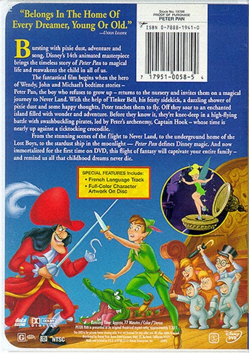 Peter Pan: Limited Issue (DVD 1999) | DVD Empire