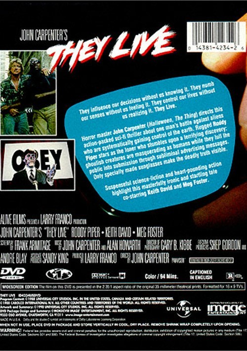 They Live (DVD 1988) | DVD Empire