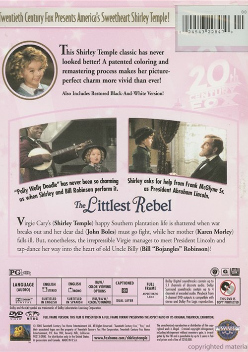 Shirley Temple: The Littlest Rebel (DVD 1935) | DVD Empire
