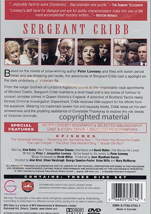Sergeant Cribb Set: Horizontal Witness (DVD 1980) | DVD Empire