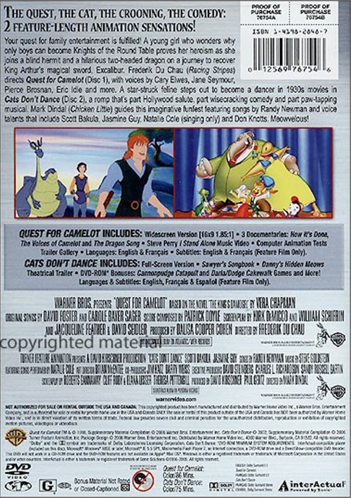 Quest For Camelot / Cat's Don't Dance (Double Feature) (DVD) | DVD Empire