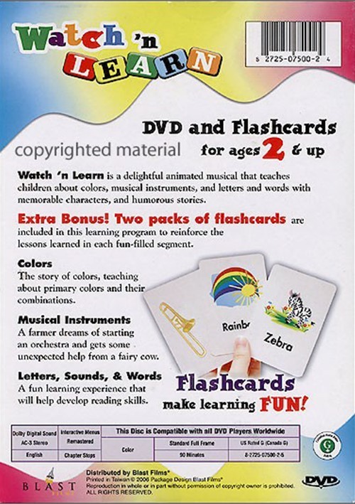 Watch 'N Learn: Letters, Musical Instruments, Colors (DVD 2006) | DVD ...