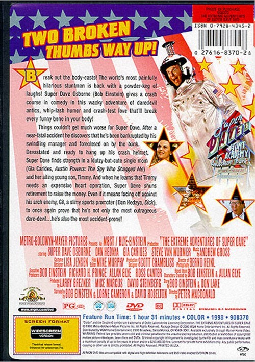 Extreme Adventures of Super Dave, The (DVD 1998) | DVD Empire
