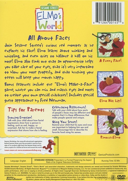 Elmo's World: All About Faces (DVD) | DVD Empire