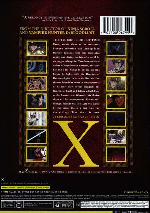 X: Complete Collection (Anime Classics) (Re-release) - Fandom Post Forums