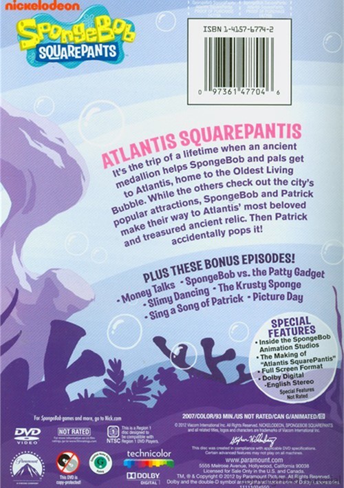 SpongeBob SquarePants: Atlantis Squarepantis (DVD 2007) | DVD Empire