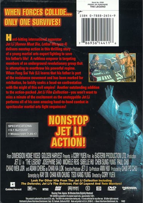 Jet Li: The Legend (DVD 1993) | DVD Empire