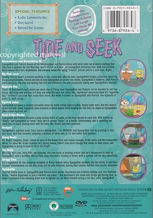 SpongeBob SquarePants: Tide And Seek (DVD 2003) | DVD Empire