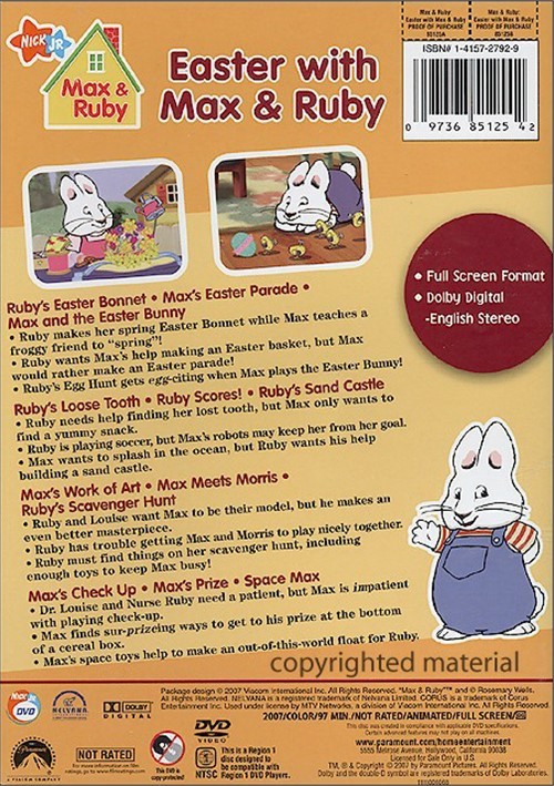 Max & Ruby: Easter With Max & Ruby (DVD 2007) | DVD Empire