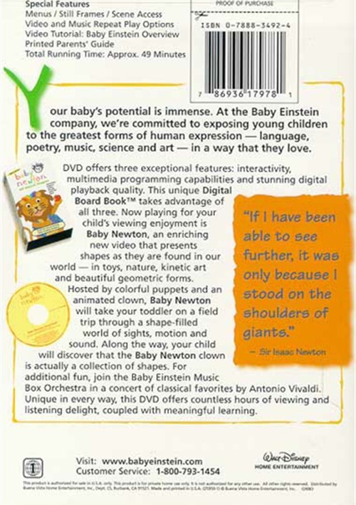 Baby Newton: All About Shapes (DVD 2002) | DVD Empire