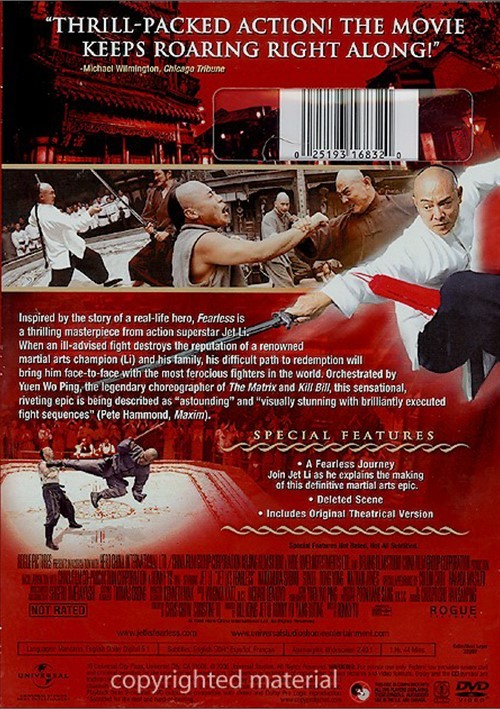 Jet Li's Fearless (Widescreen) (DVD 2006) | DVD Empire